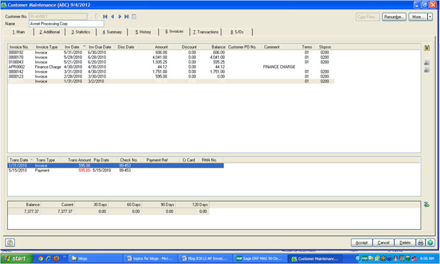 How to tip Sage 100 ERP: AR Balance Sheet and AR Aged Invoice Report