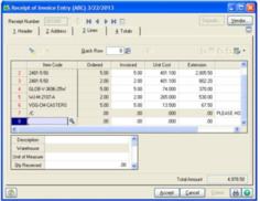 Sage 100 ERP (MAS 90): What is the Receipt of Invoice Task?