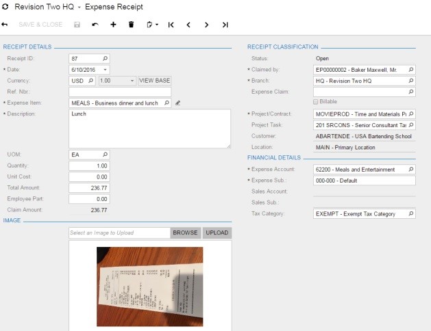 Acumatica Cloud ERP Tip: Real Time Expense Tracking by Project