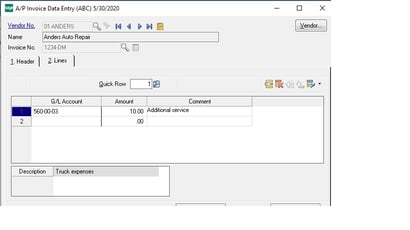 Sage 100 How to Create a Debit Memo in Accounts Payable